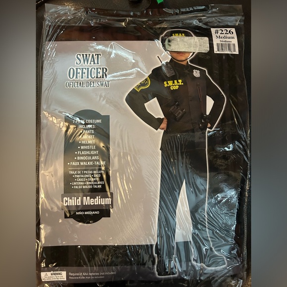 Costumes | New Halloween Costume Swat Officeroficial Del Swat Costume ...